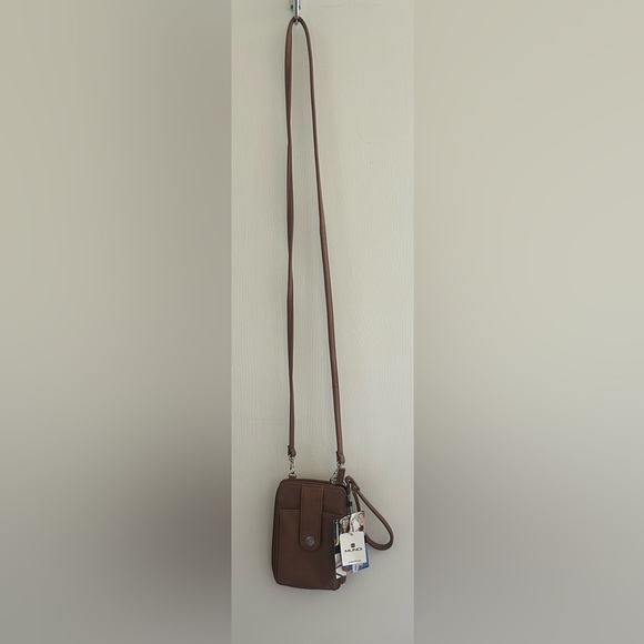 mundi | Bags | Mundi Brown Leather Crossbody Wallet | Poshmark